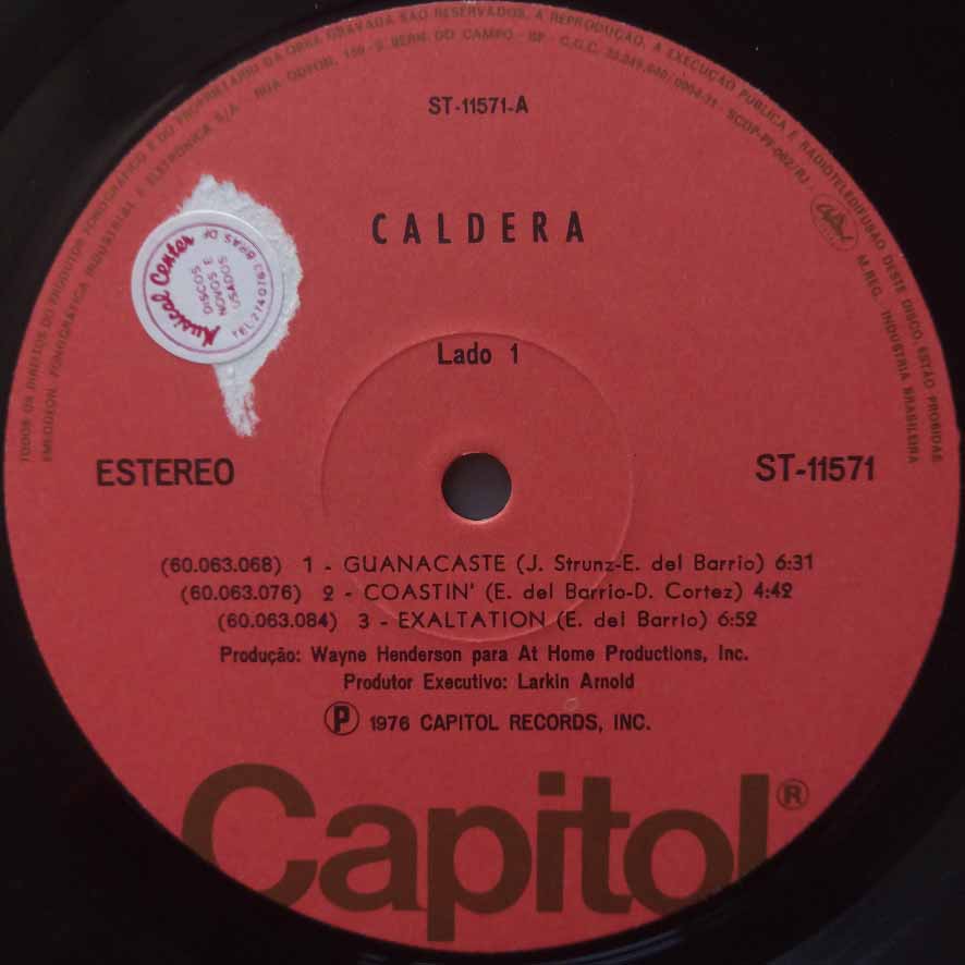 Caldera - Caldera (1976) - Zabumbê Discos