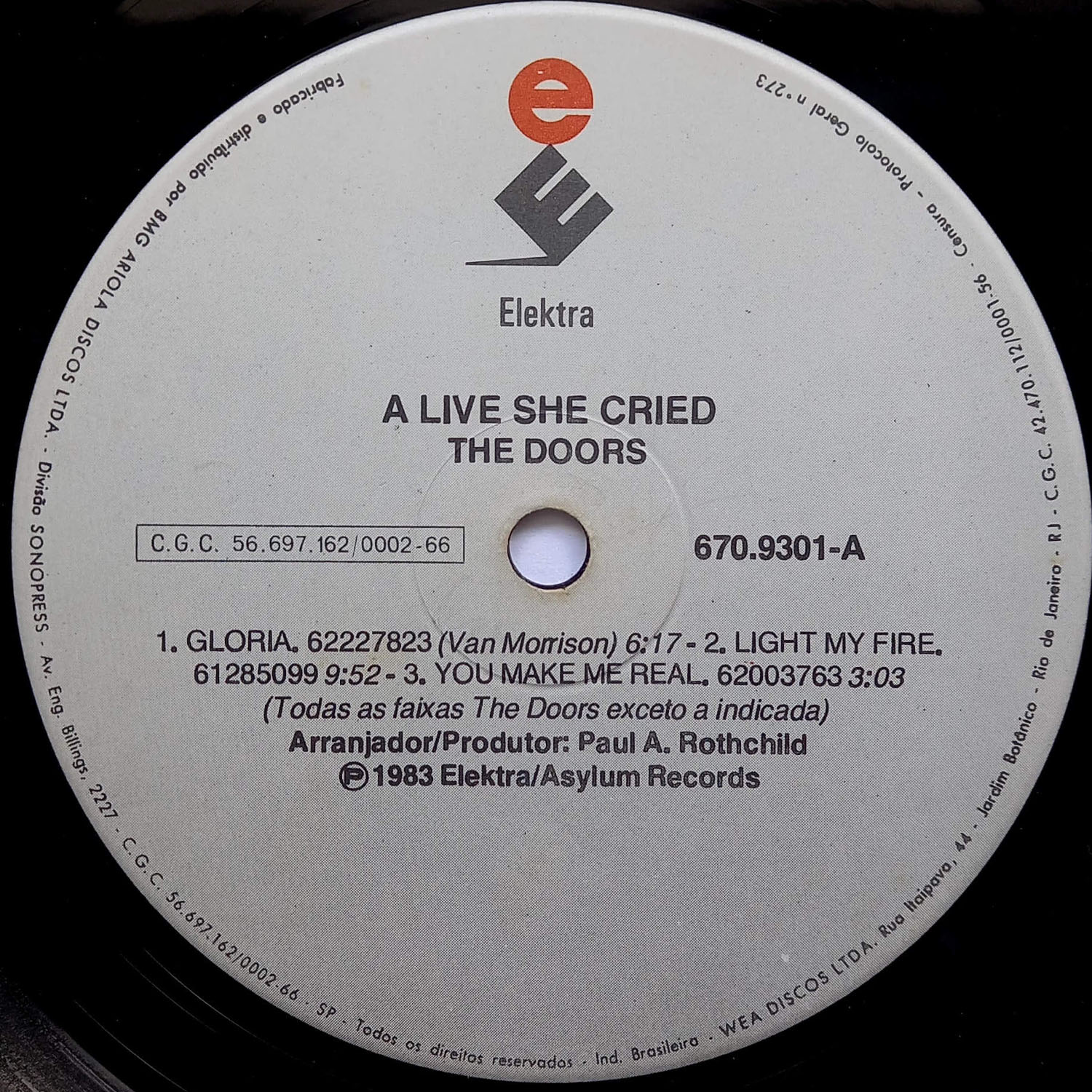 The Doors – Alive, She Cried (1983/????) - Zabumbê Discos