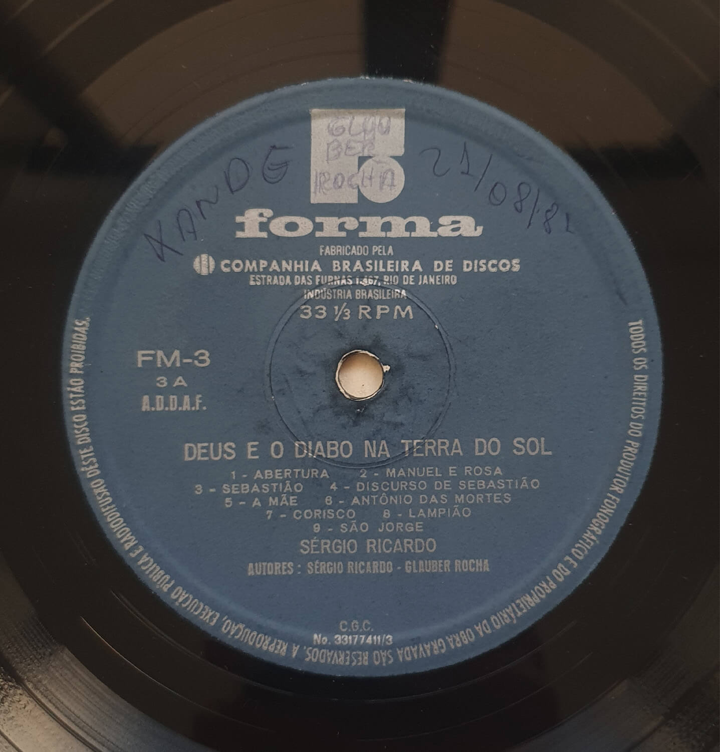 Sérgio Ricardo ‎– Deus E O Diabo Na Terra Do Sol (1963) - Zabumbê Discos