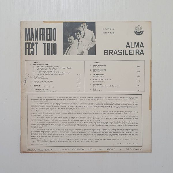 Manfredo Fest Trio – Alma Brasileira (????) - Zabumbê Discos