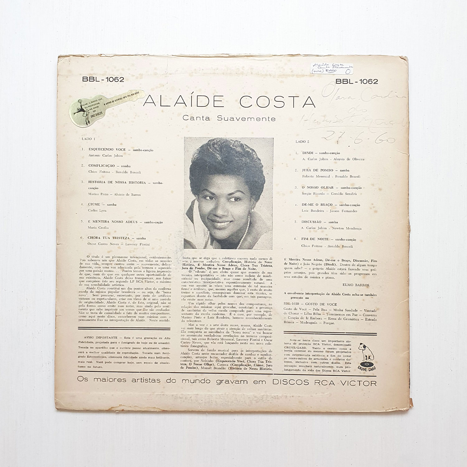 Alaide Costa – Canta Suavemente (1960) - Zabumbê Discos