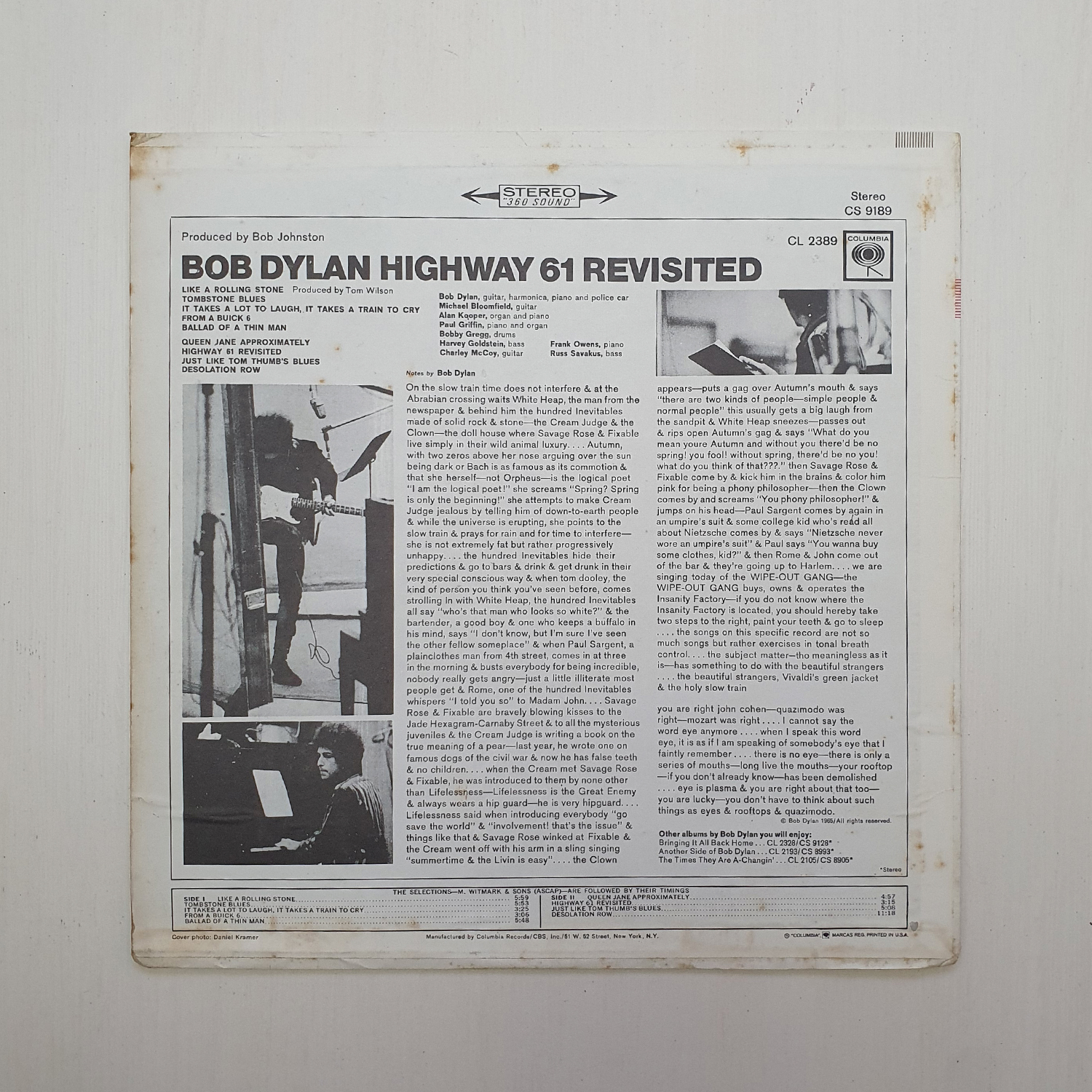 Bob Dylan – Highway 61 Revisited (1965/1970) - Zabumbê Discos